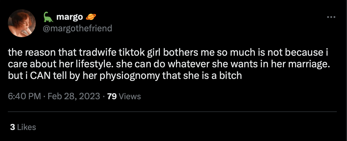 Physiognomy | Estee Williams / TikTok Tradwife | Know Your Meme