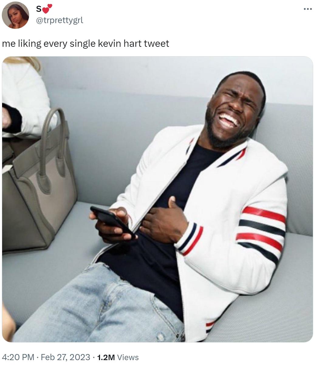 me liking every single kevin hart tweet | Kevin Hart Reaction Images ...