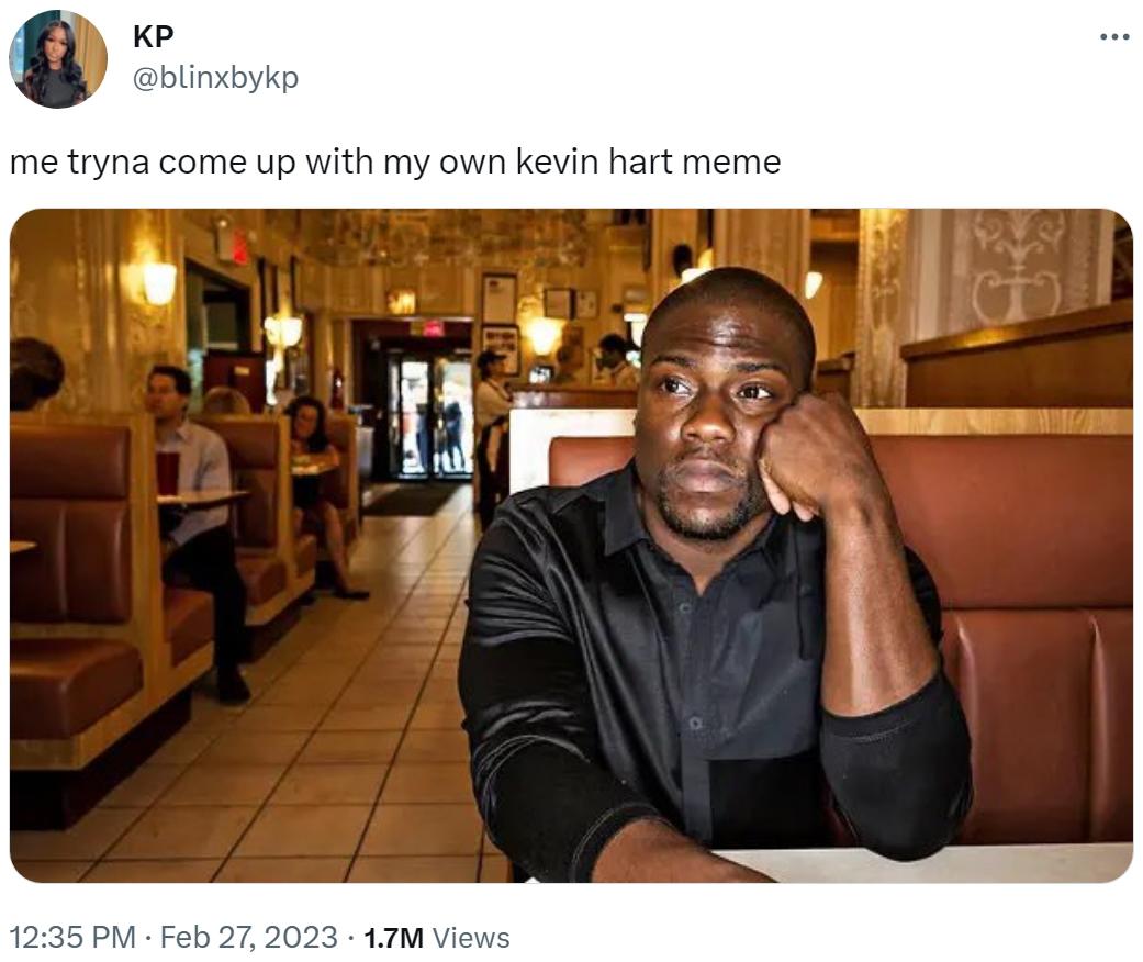 me tryna come up with my own kevin hart meme | Kevin Hart Reaction ...