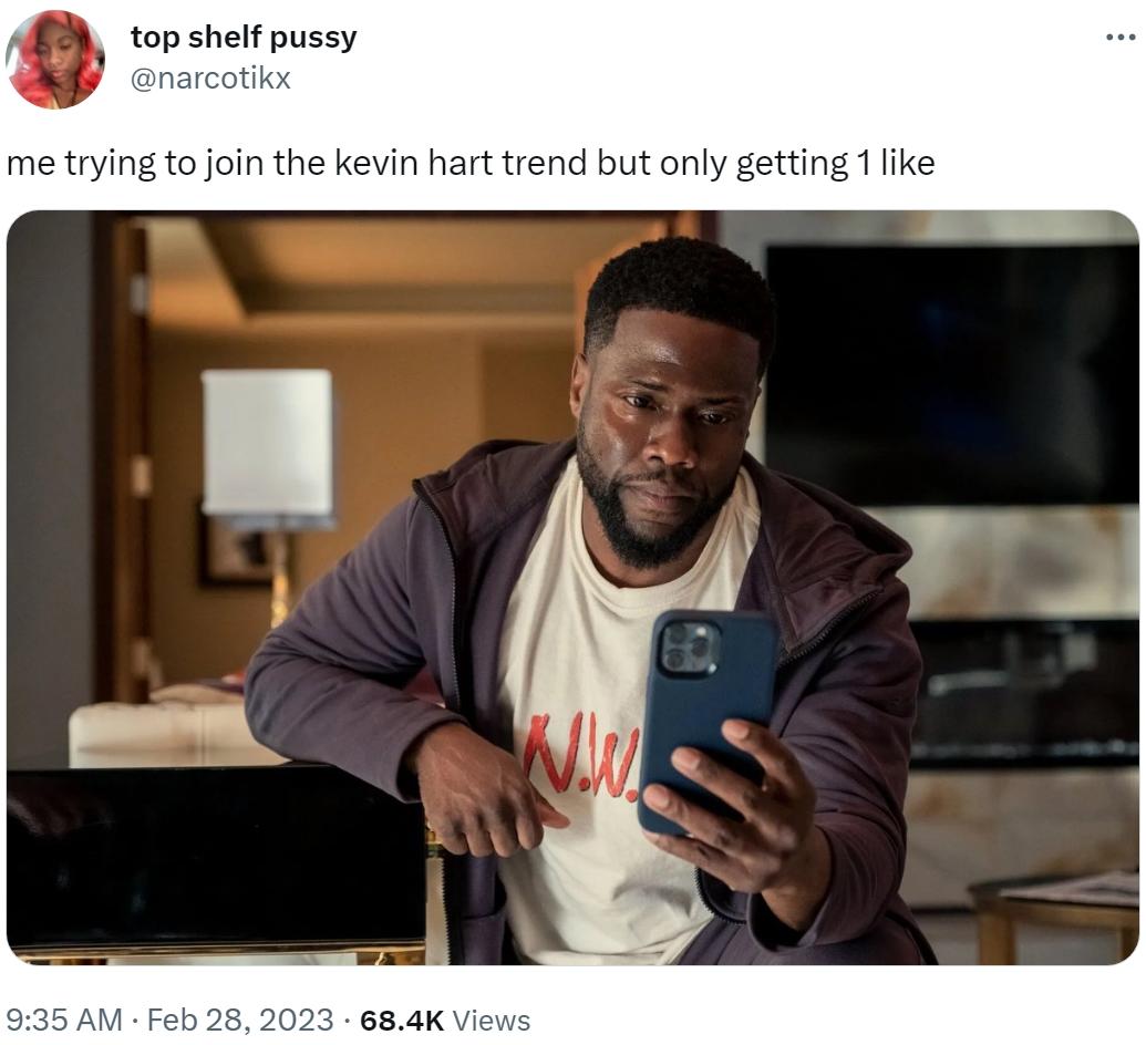 me trying to join the kevin hart trend but only getting 1 like | Kevin ...