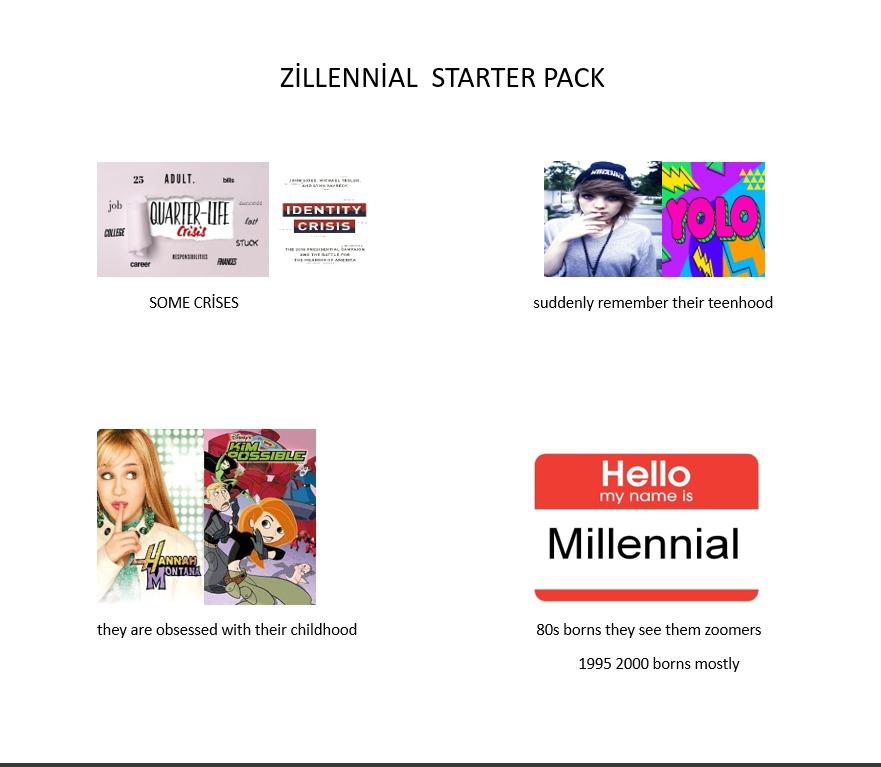 Zillennial Starter Pack | /r/starterpacks | Starter Packs | Know Your Meme