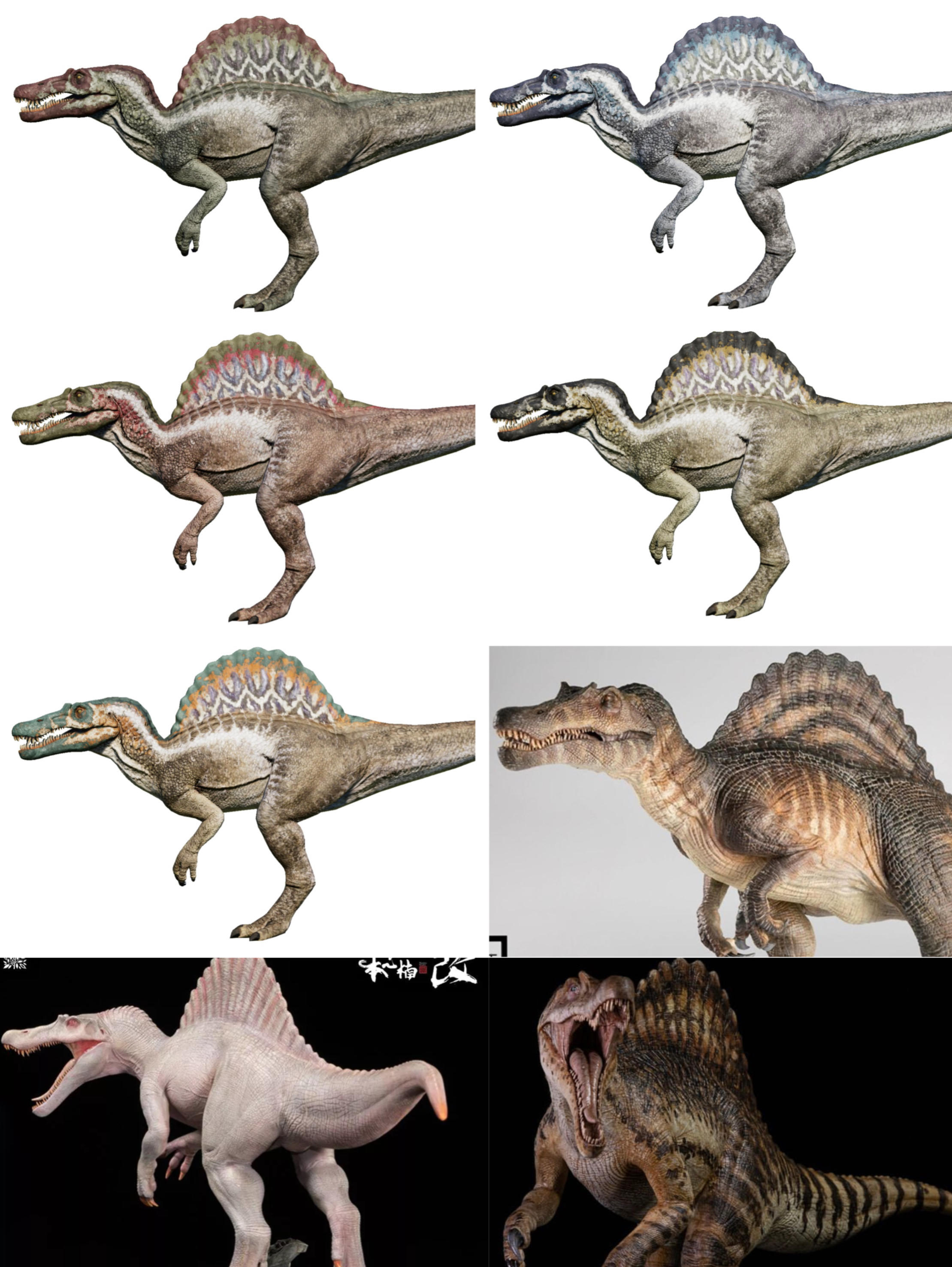 Jurassic park spinosaurus color variants | Jurassic Park | Know Your Meme
