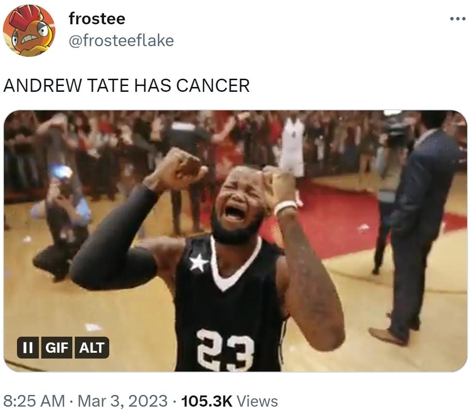 ANDREW TATE HAS CANCER | Andrew Tate Lung Cancer Rumor | Know Your Meme