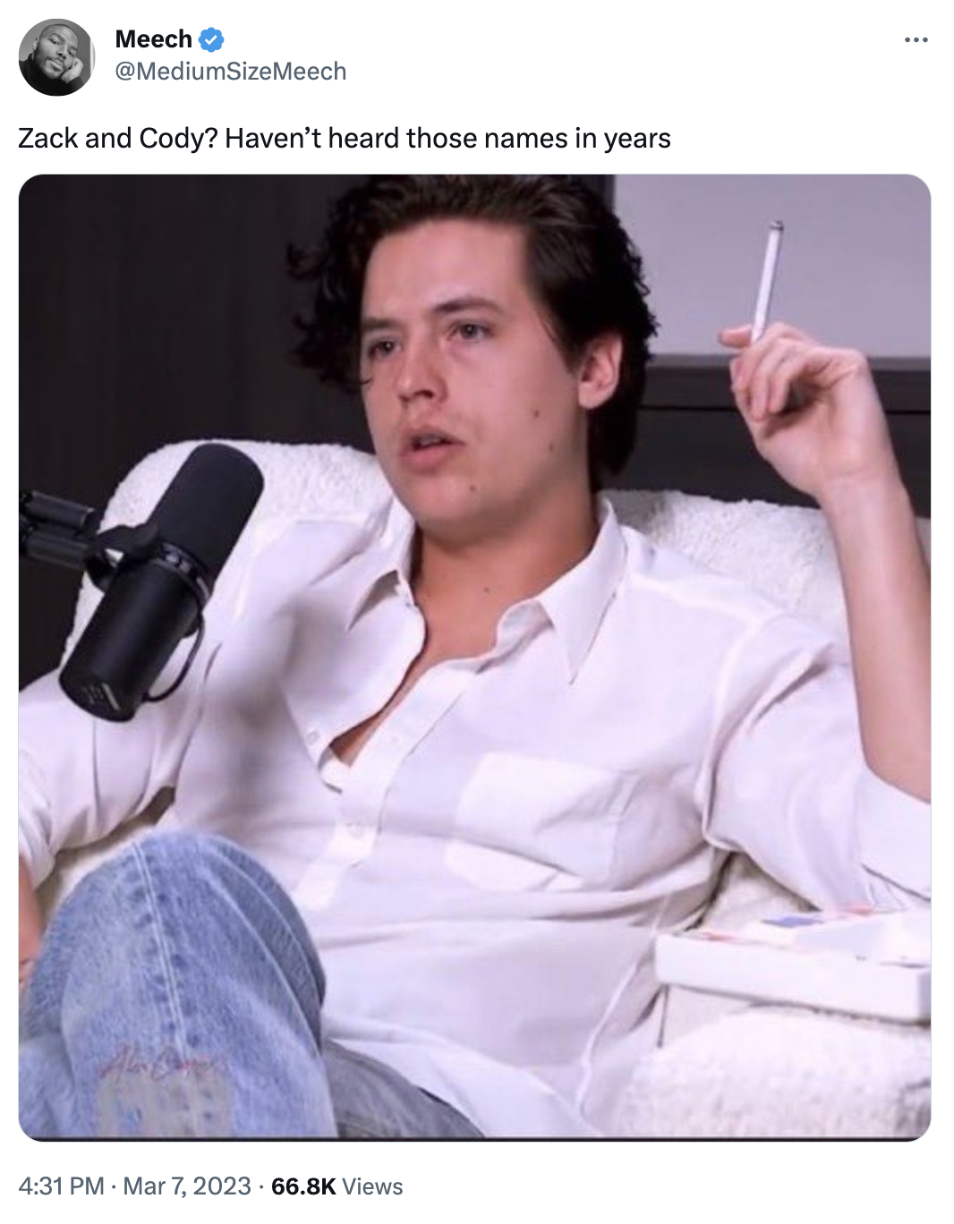 Cole Sprouse Smoking a Cigarette (meme) | Cole Sprouse Smoking a ...
