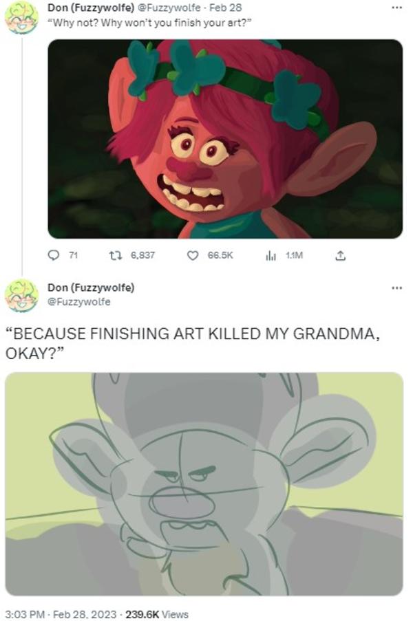 “Why not? Why won’t you finish your art?” | Pink Troll 'Why Not? Why ...