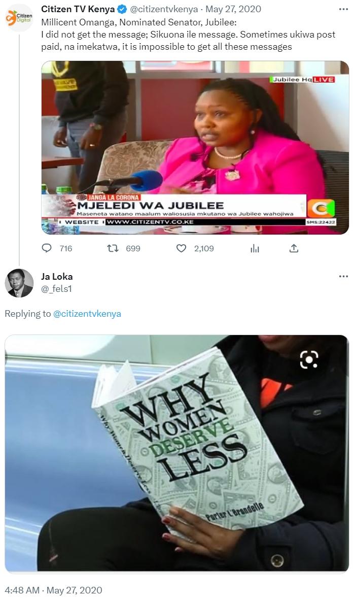 Millicent Omanga | Why Women Deserve Less | Know Your Meme