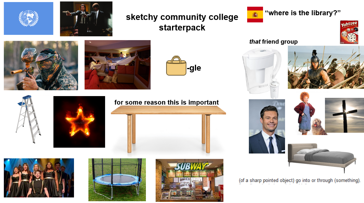 sketchy community college starterpack | /r/starterpacks | Starter Packs ...