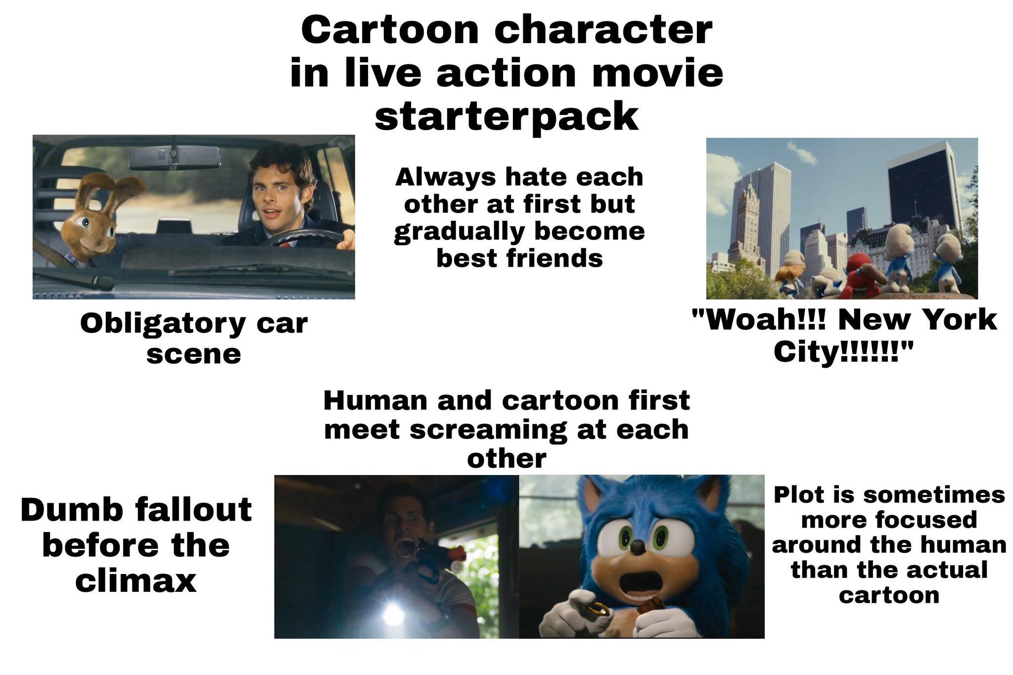 "Cartoon character in live action movie" starterpack. | /r/starterpacks ...