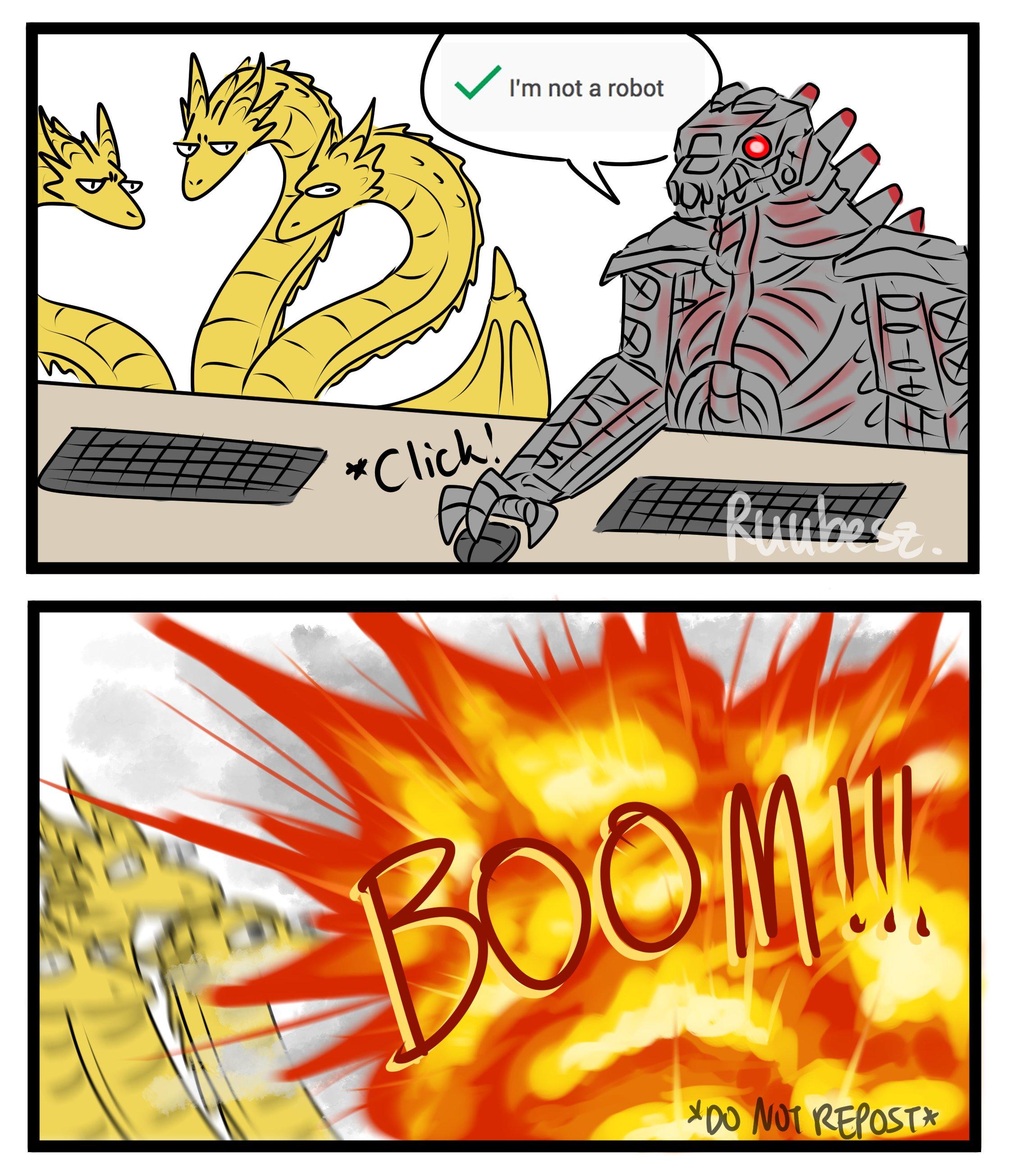 Not a robot | Godzilla | Know Your Meme