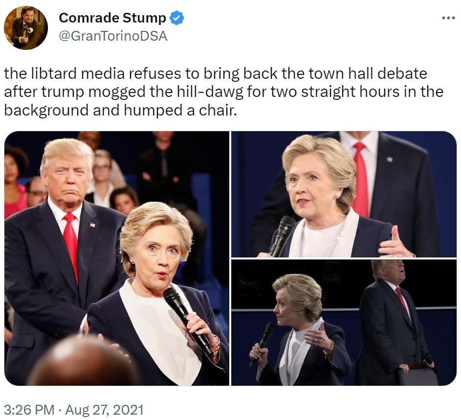 Trump Mogs Hillary | Mogging | Know Your Meme