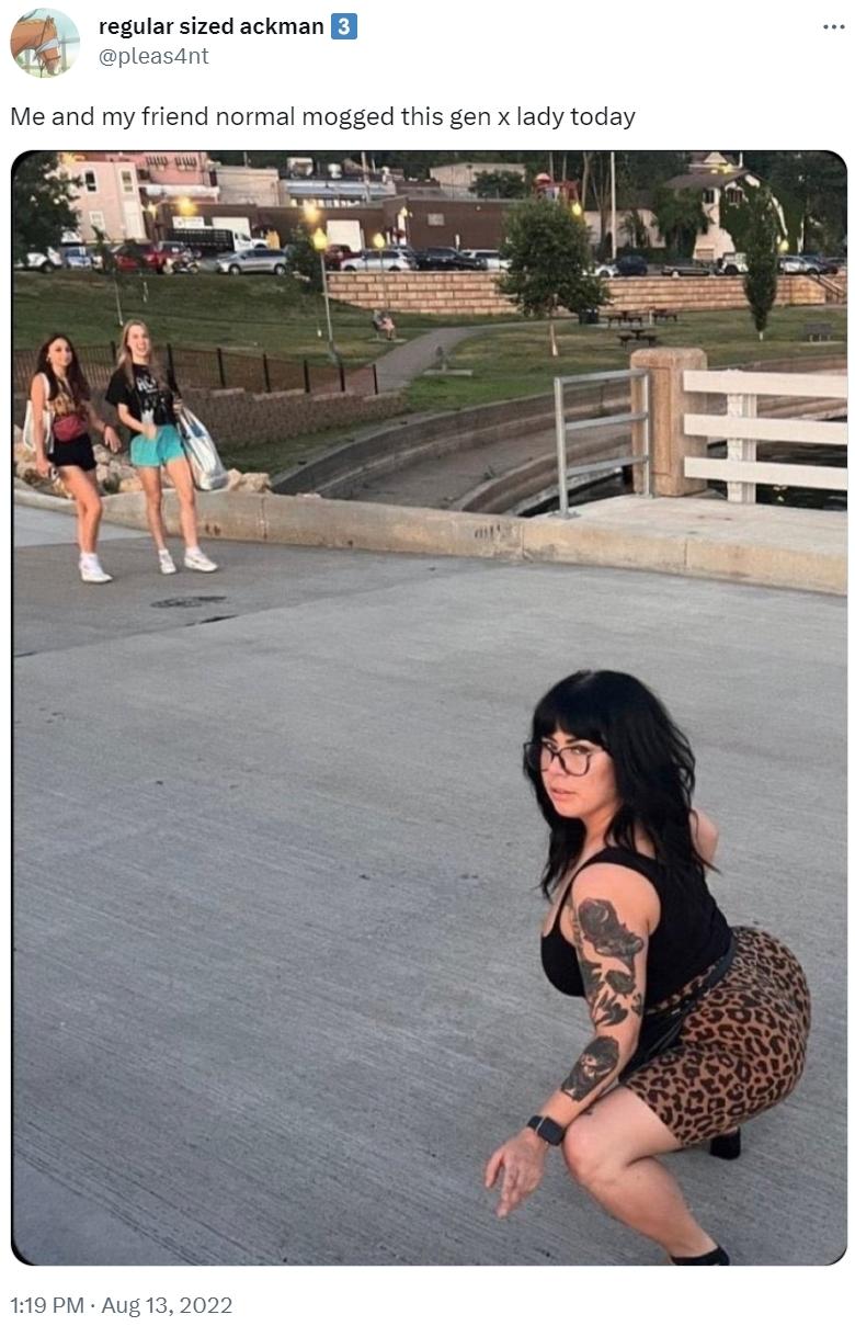 Me and my friend normal mogged this gen x lady today | Mogging | Know ...