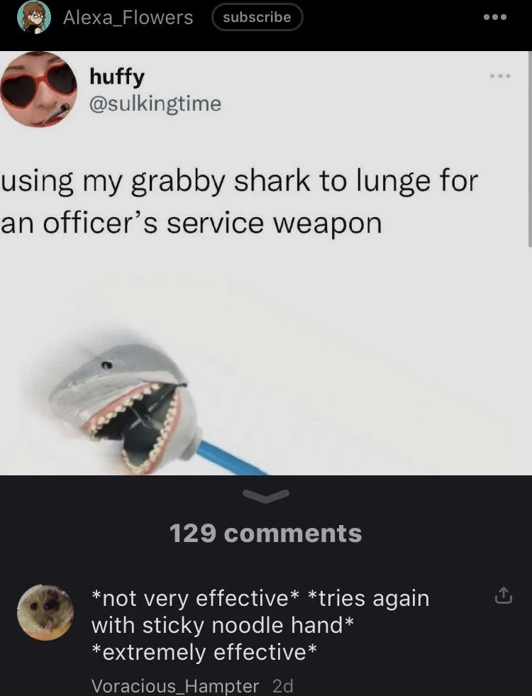 *Tries Again With Sticky Noodle Hand* | Lunging for the Officer's Gun ...