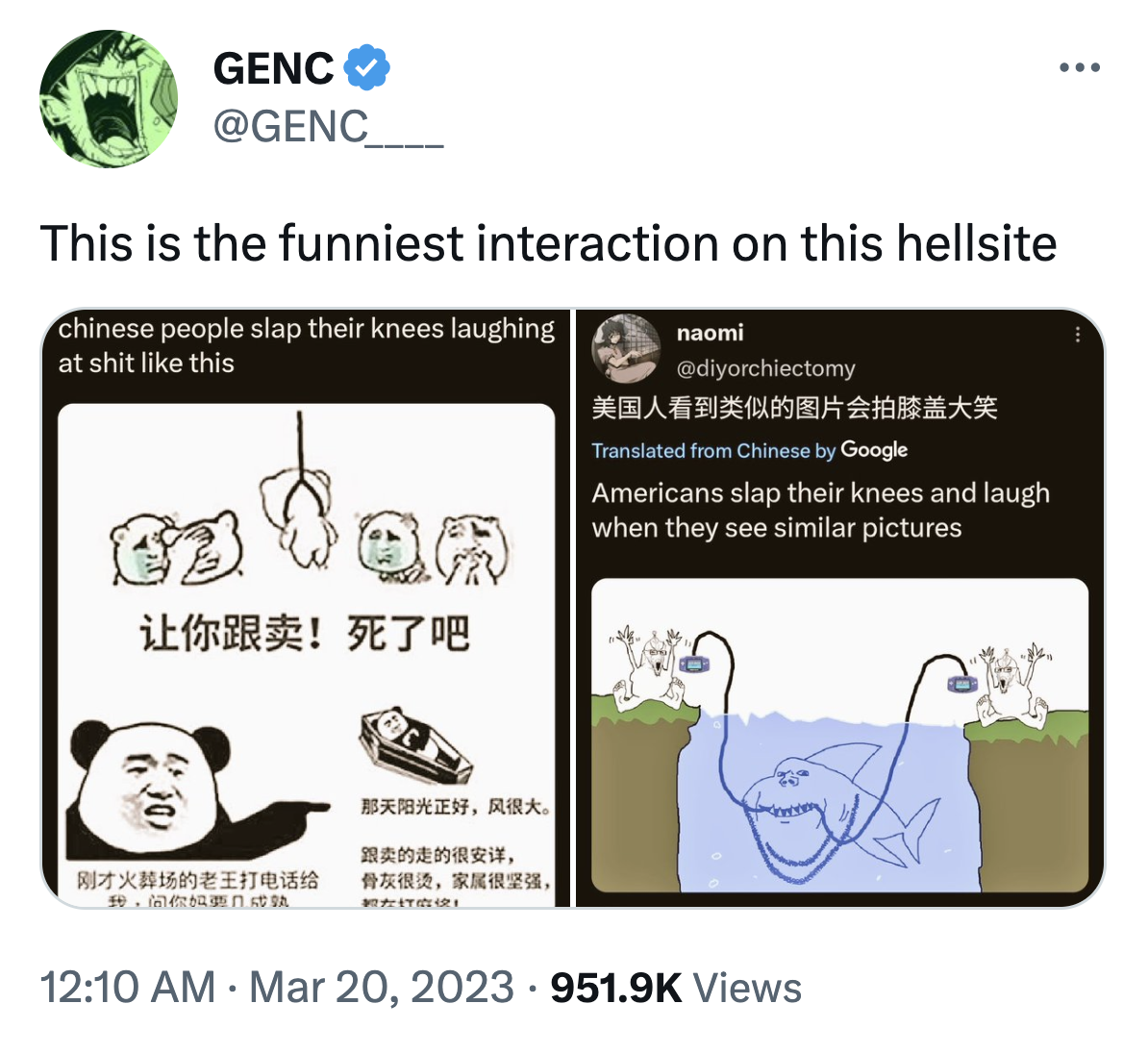 Chinese Panda Meme vs. Wojak "This is the funniest interaction on this ...