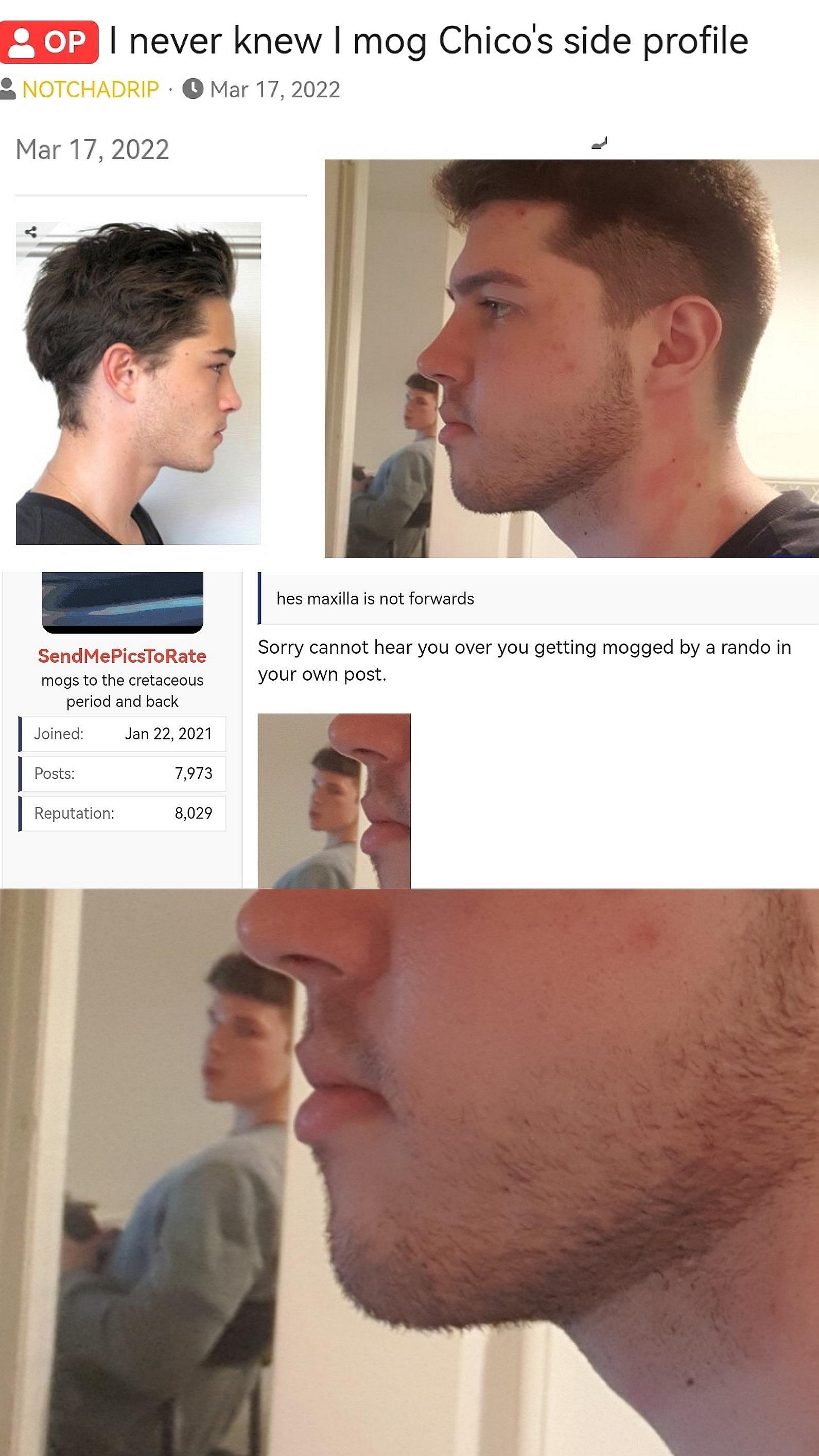 Sorry cannot hear you over you getting mogged by a rando in your own ...