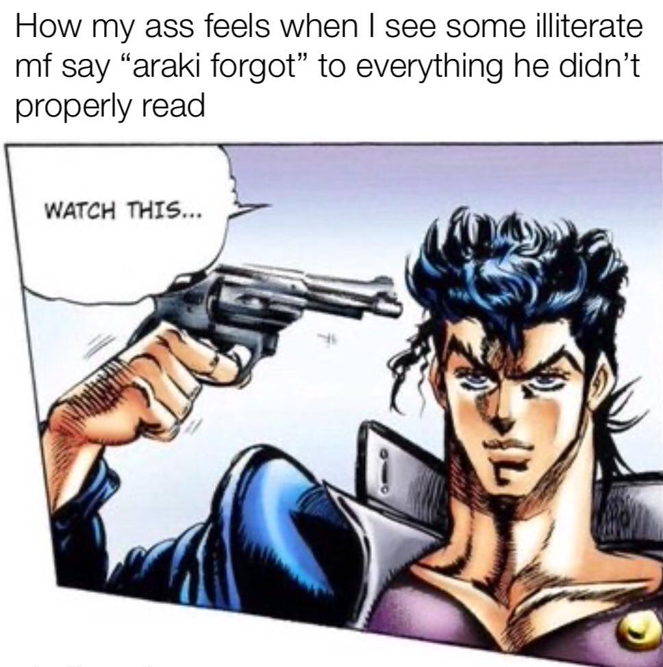 “Araki forgot” | /r/ShitPostCrusaders/ | JoJo's Bizarre Adventure ...
