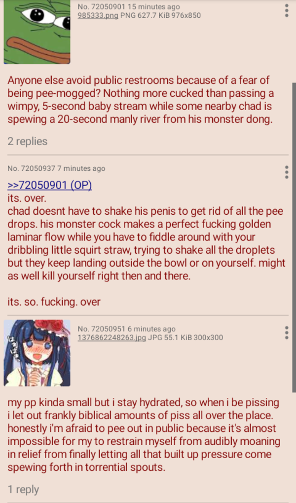 Anon is pee-mogged | Mogging | Know Your Meme