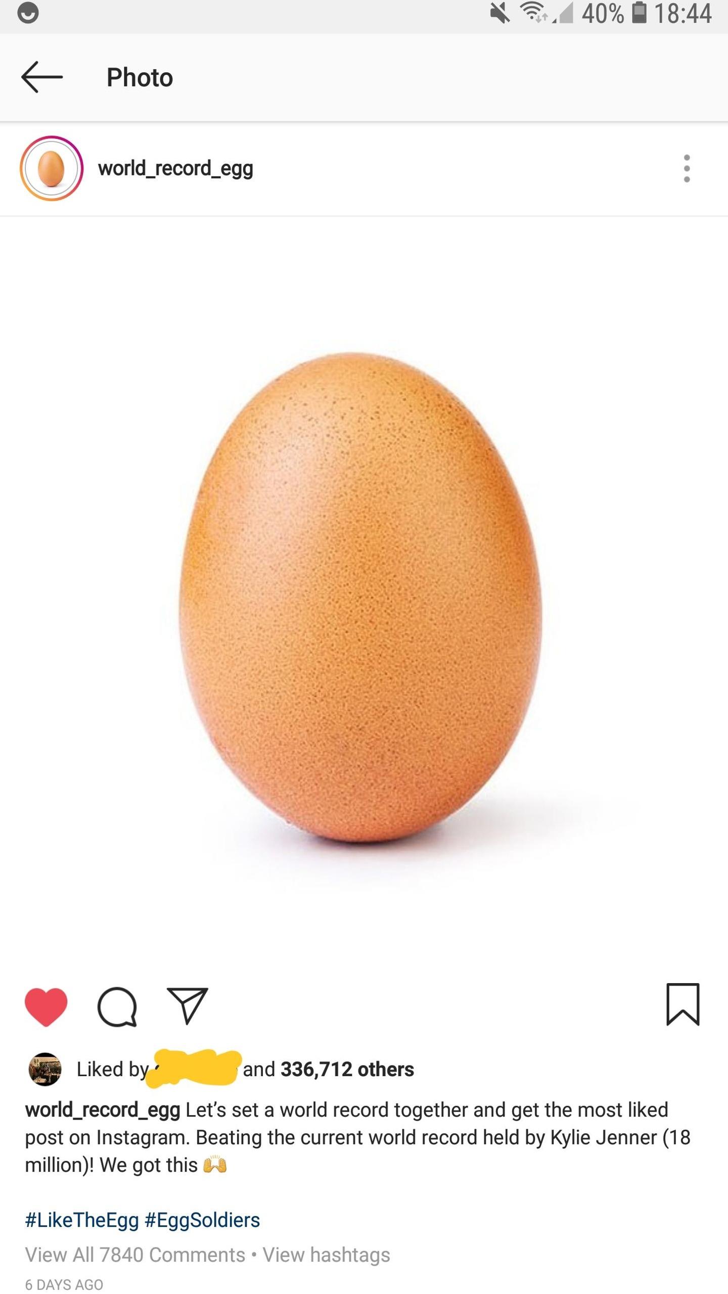 Madlad is attempting to get an egg as the most liked photo on instagram ...