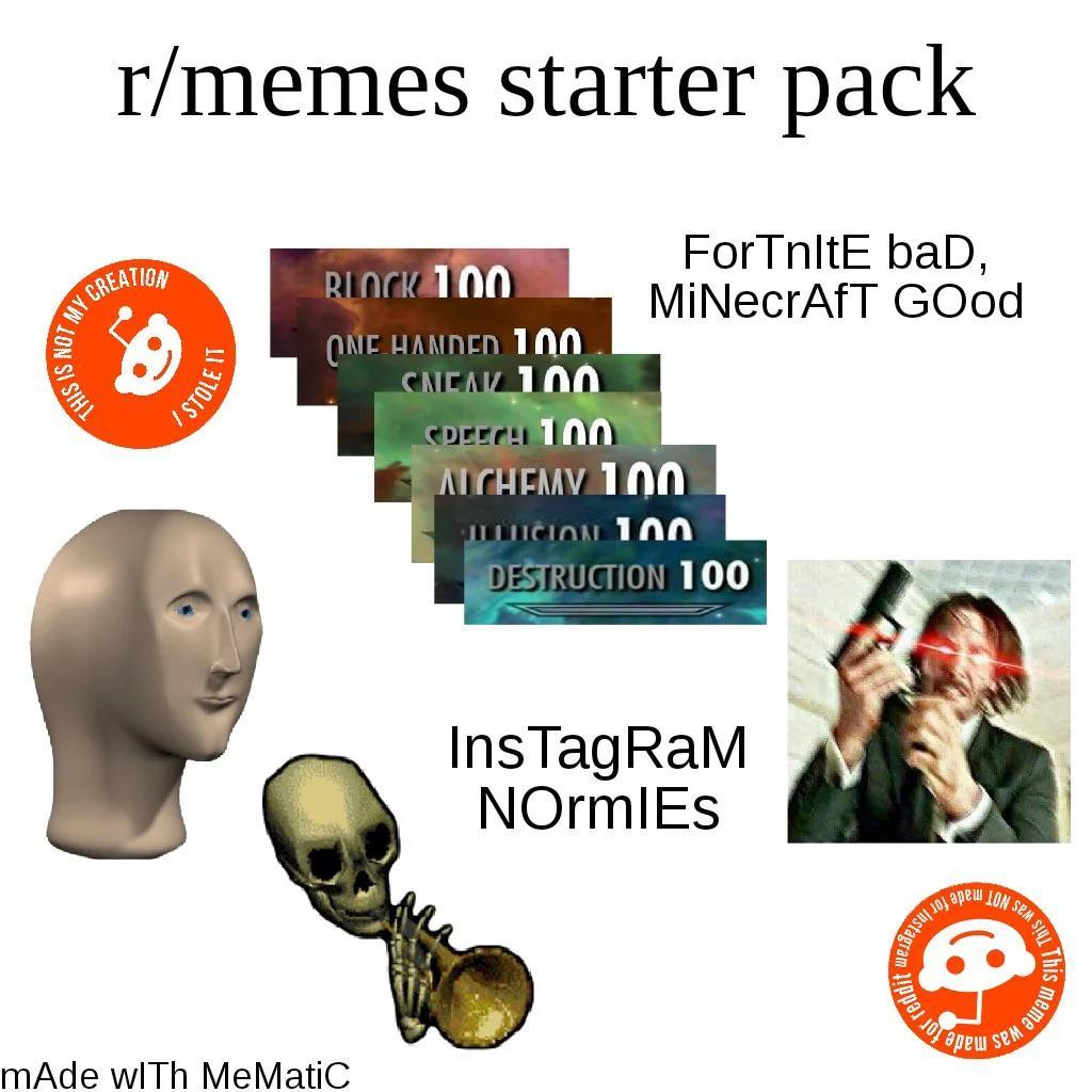 R/memes starter pack | /r/starterpacks | Starter Packs | Know Your Meme