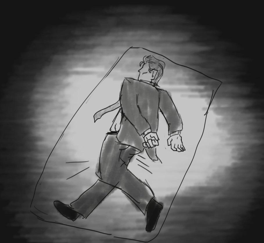 Fanart I drew of Patrick Bateman dying in a glue trap. | Dying in A ...