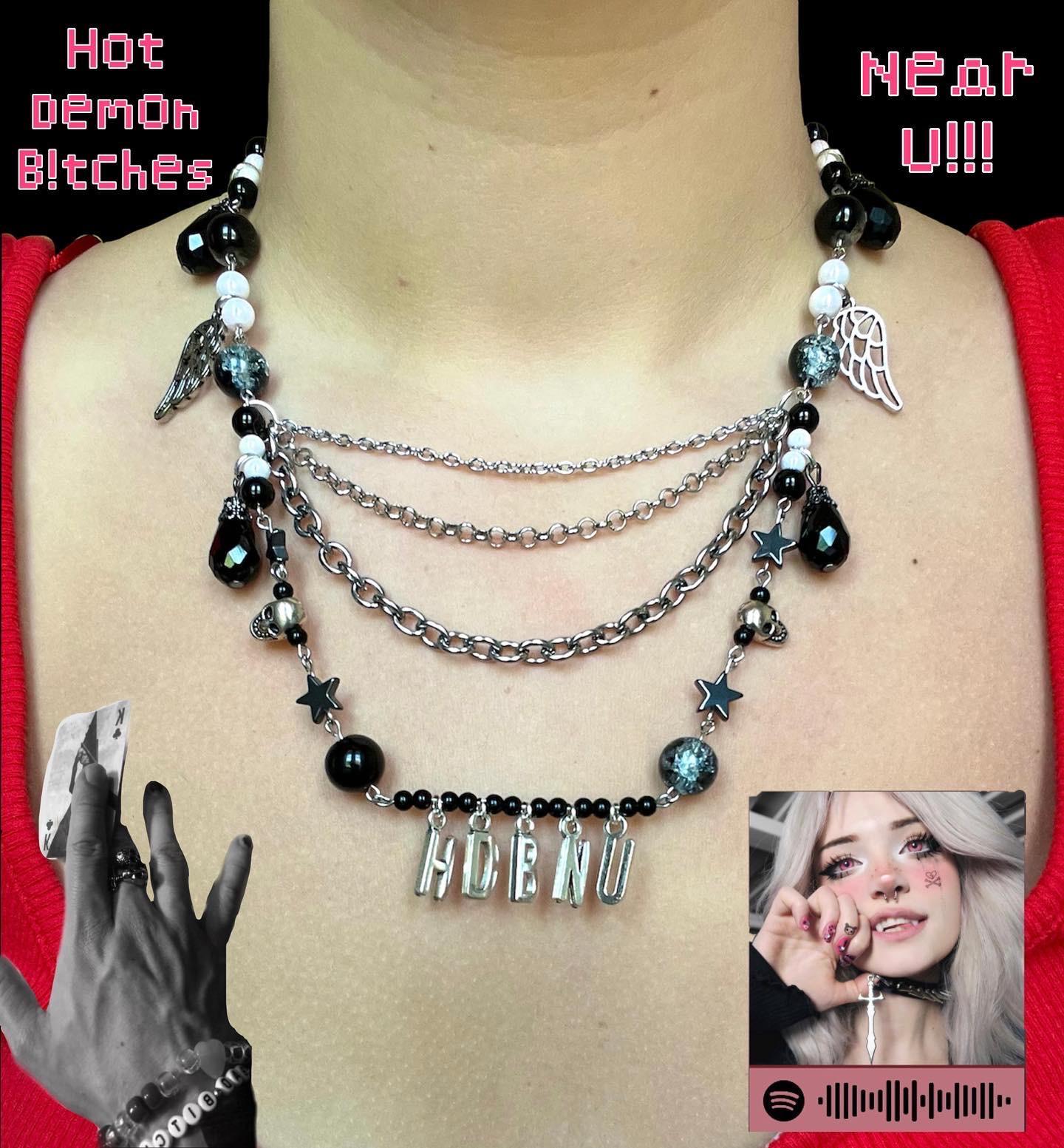i make necklaces inspired by corpse songs - this is one of my favs