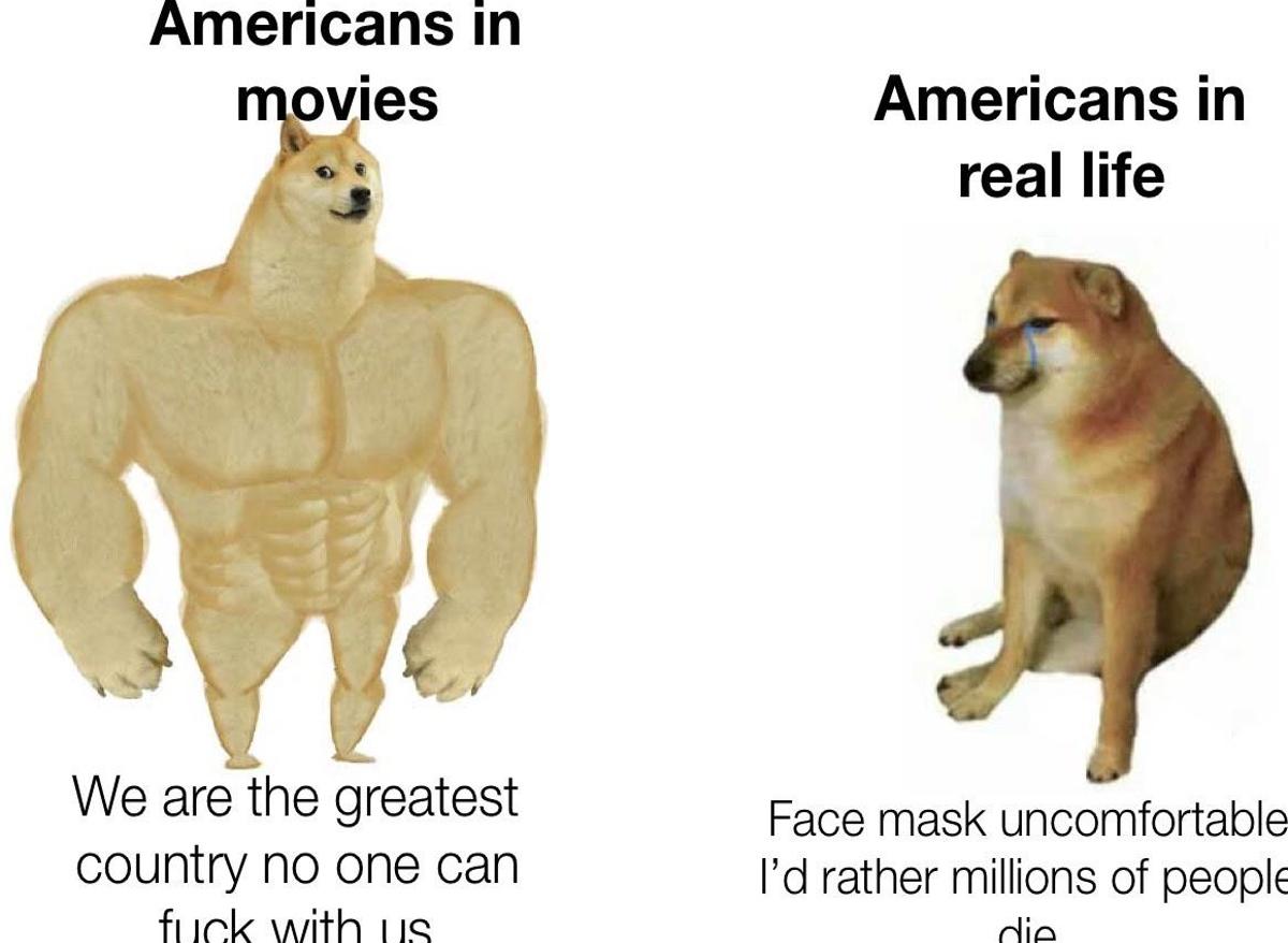 Americans go bye bye | /r/dogelore | Ironic Doge Memes | Know Your Meme