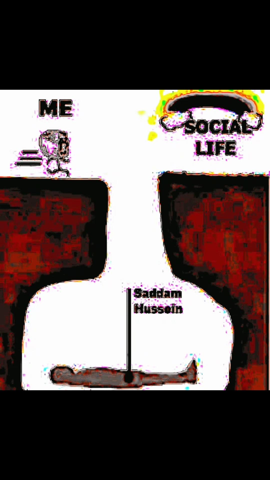 Saddam lies under. | Deep Fried Memes | Know Your Meme