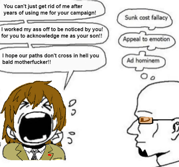 the #logicalfallacy of goro akechi having a father | Sunk Cost Fallacy, Appeal to Emotion, Ad ...