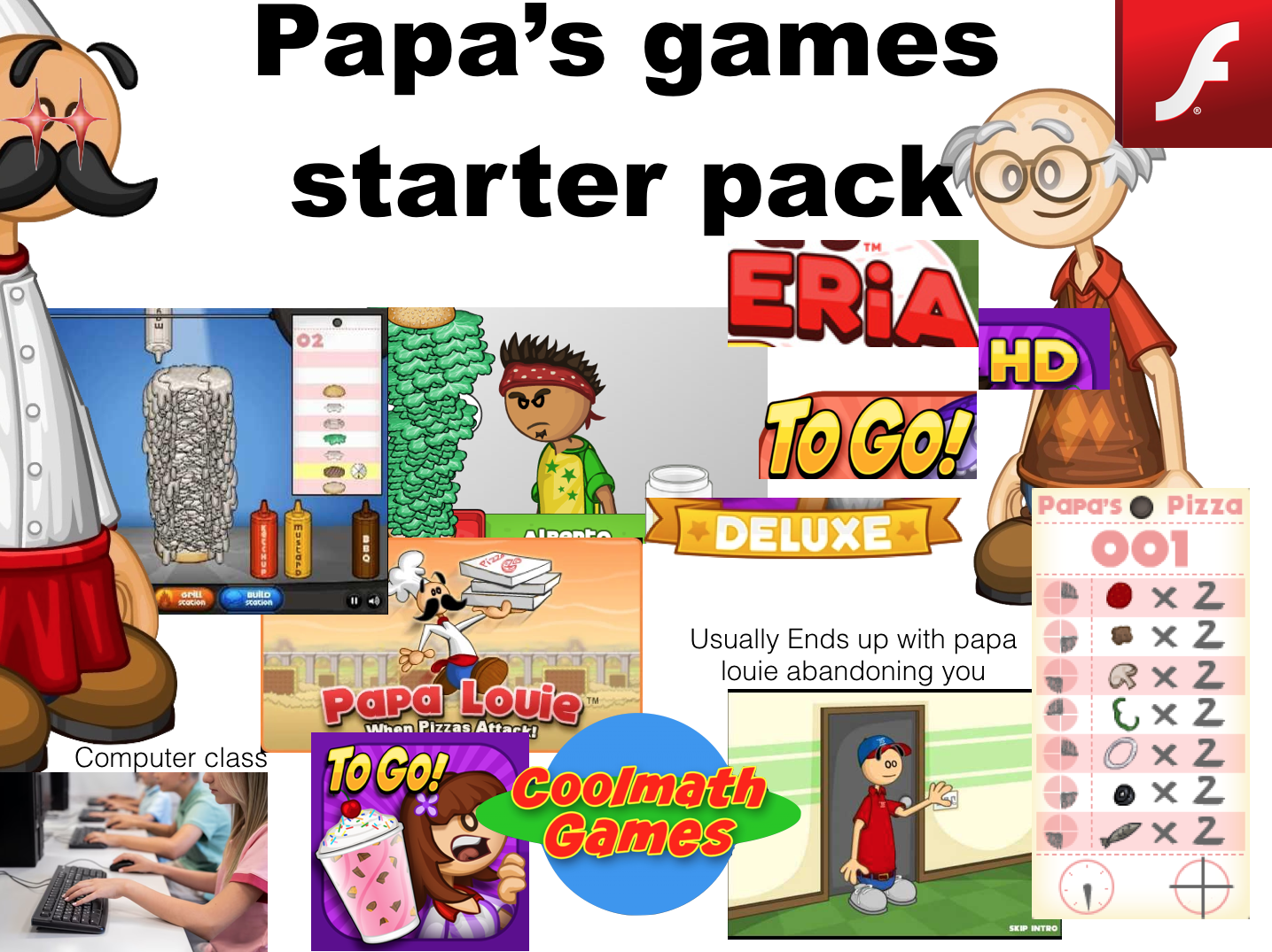 Papa Louie games starter pack | /r/starterpacks | Starter Packs | Know ...