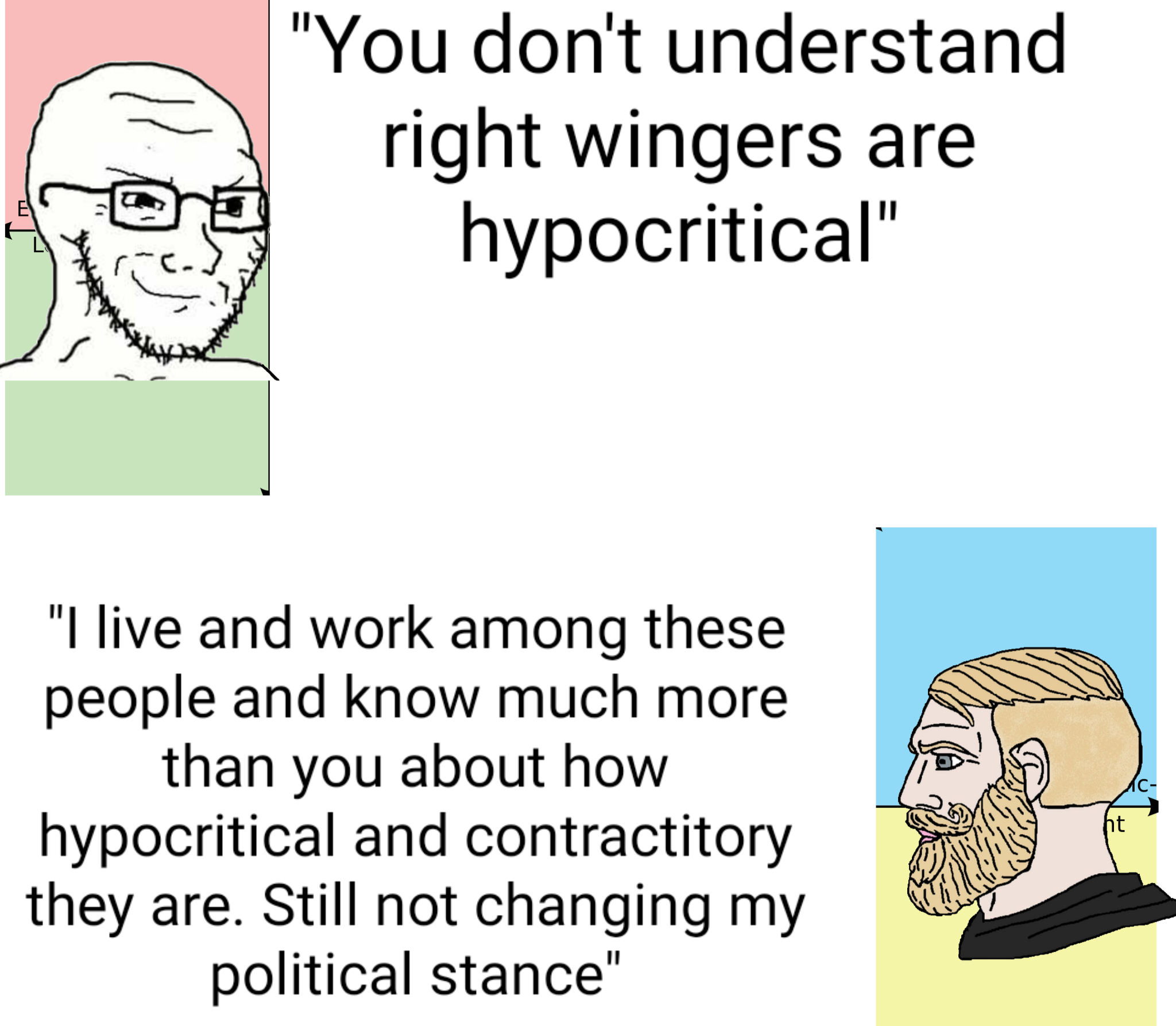 Just because my side of the fence stinks doesn't mean I will hop the ...