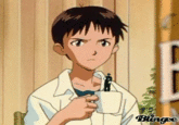 evangelion? | Shinji Holding a Mug | Know Your Meme