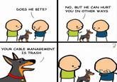 Your cable management is trash | Does He Bite? | Know Your Meme