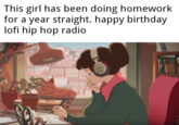 she finally finished studying. good for her. | Lo-fi Hip Hop Study Mix ...