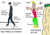 The Virgin and Chad FRIENDSHIP | Virgin vs. Chad | Know Your Meme