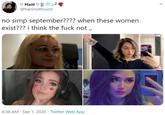 No Simp September | Know Your Meme