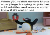 Pingu Pissing All Over The Floor | Pingu | Know Your Meme