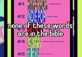None Of These Words Are In The Bible | Know Your Meme