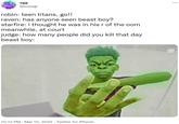 Beast Boy Seven Fingers Mode | Beast Boy / Guy Holding Up Four Fingers ...