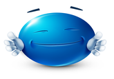 Bluemoji Holding It In / Blue Emoji Stifling a Laugh | Blue Emoji ...