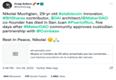 Nikolai Crypto Developer Drowning Tweets | Nikolai Mushegian Drowning ...