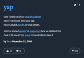 Yap / Yapping / Yapper | Know Your Meme