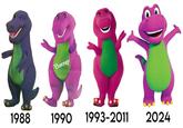 Barney only he's just a regular T Rex who doesn't know why he's been ...