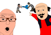 Two Soyjaks Pointing Template | Two Soyjaks Pointing | Know Your Meme