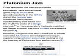 Plutonium Jazz | Know Your Meme