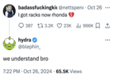 Nettspend Rhonda Situation / I Got Racks Now Rhonda | Know Your Meme