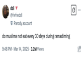 @fwfreddi do muslims not eat every 30 days during ramadiming | Do ...
