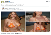 A "quote-tweet":https://knowyourmeme.com/memes/quote-retweets-qrts of "Twitter / X":https://knowyourmeme.com/memes/sites/twitter-x user Erinmhk, which showed her in a bikini with the caption, "These better be my 'this is her' pics."