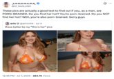 A "quote-tweet":https://knowyourmeme.com/memes/quote-retweets-qrts of "Twitter / X":https://knowyourmeme.com/memes/sites/twitter-x user Erinmhk, which showed her in a bikini with the caption, "These better be my 'this is her' pics."