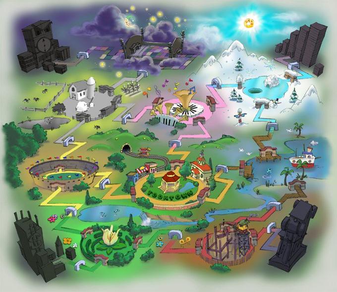 Ladies and Gents, I present to you the original map of Toontown before ...