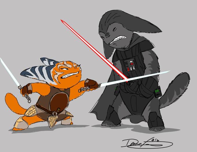 Ashoka & Darth Vader as Loth-cats | Star Wars | Know Your Meme