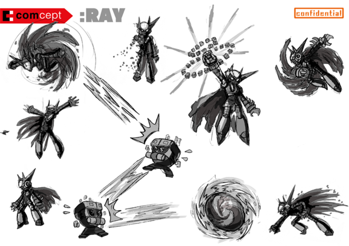 Ray Concept Art 3 | Mighty No. 9 | Know Your Meme